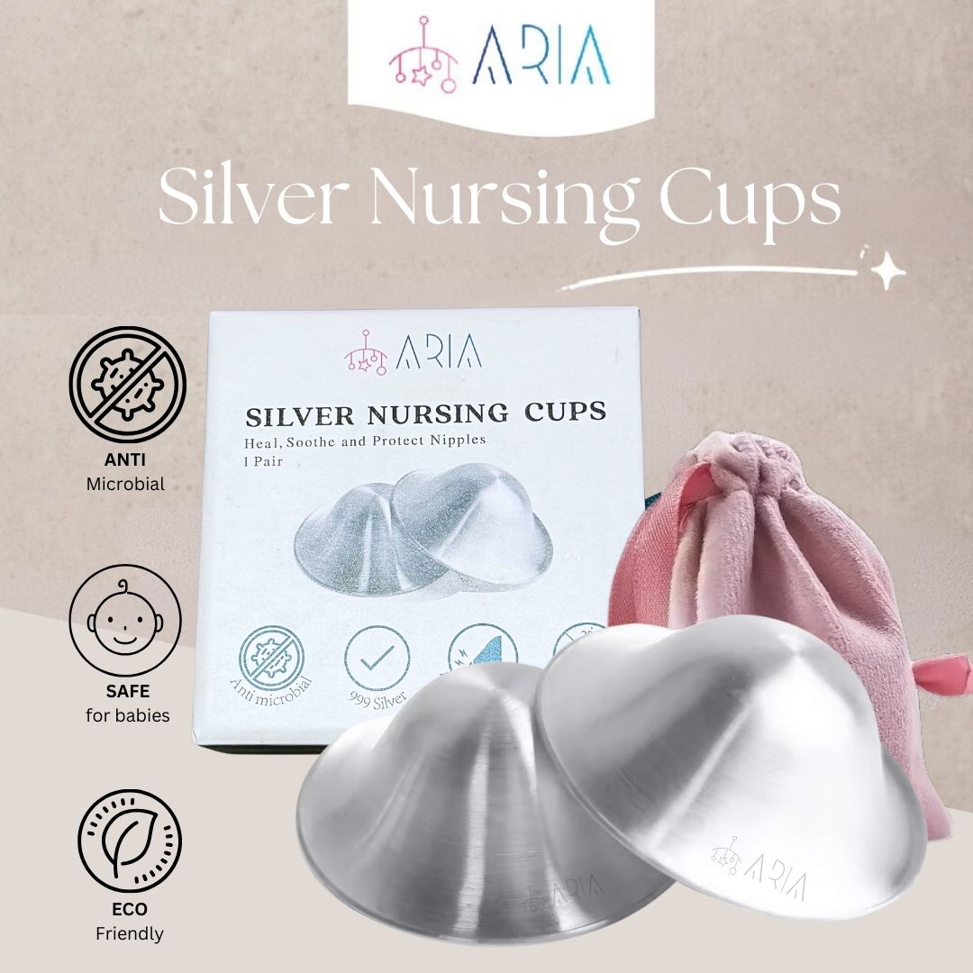 Aria Silver Nursing Cups