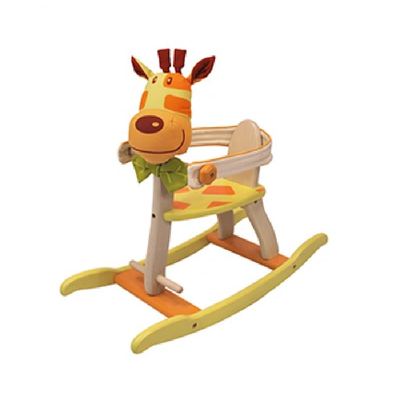 Im Toy Geo Forest Wooden Early Rocking Giraffe Rocker