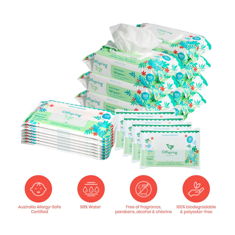 Offspring Plant-based Baby Wipes Combo