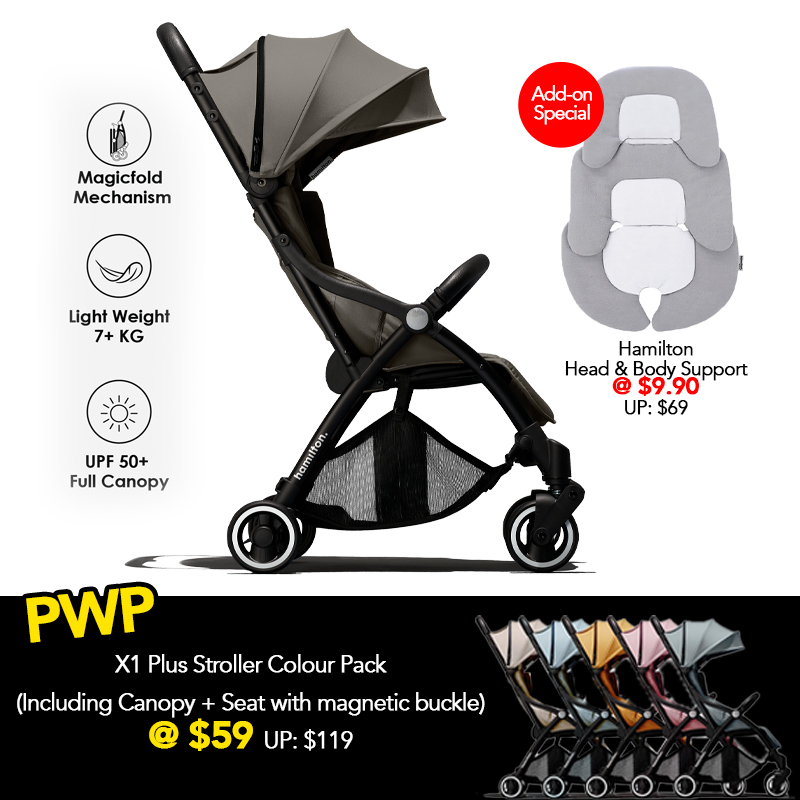 Hamilton X1 Plus Stroller + Add on options